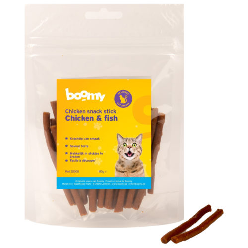 Boomy Kat snack (80gr) Stick kip - Happyland