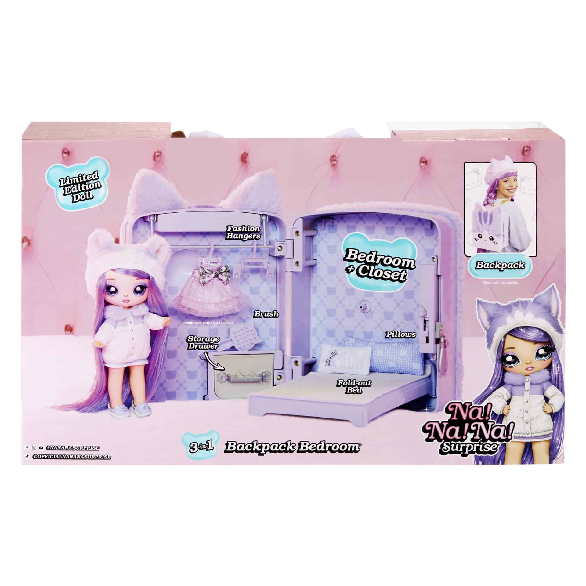 Na!Na!Na! Surprise 3in1backpack bedroom series 3 playset - Happyland